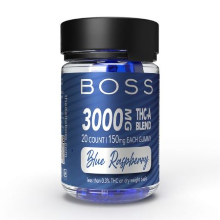 Boss Gummies Thca 150mg - 20ct Blue Raspberry - Miami Distro