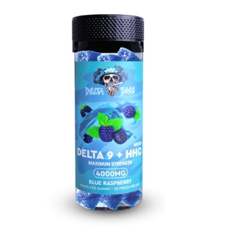 Delta Boss 4000mg Gummy - 20ct Jar Blue Raspberry - Miami Distro