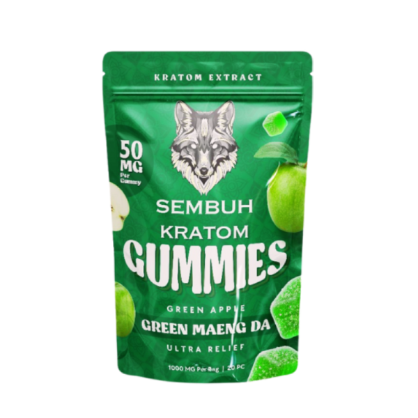 Sembuh Gummies 1000mg 20pc - Green Maeng Da-apple - Miami Distro