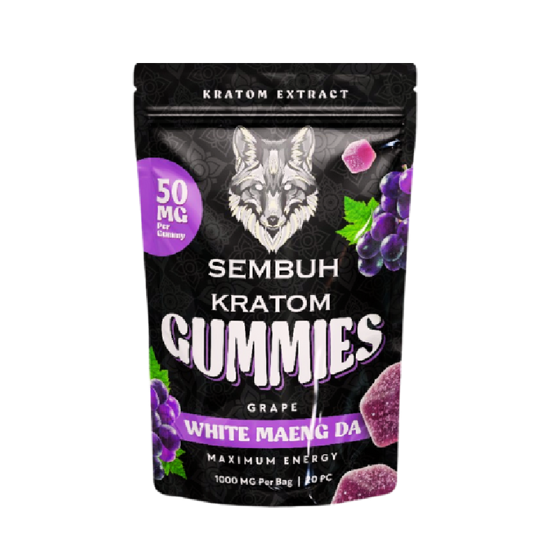 Sembuh Gummies 1000mg 20pc - White Maeng Da-grape - Miami Distro